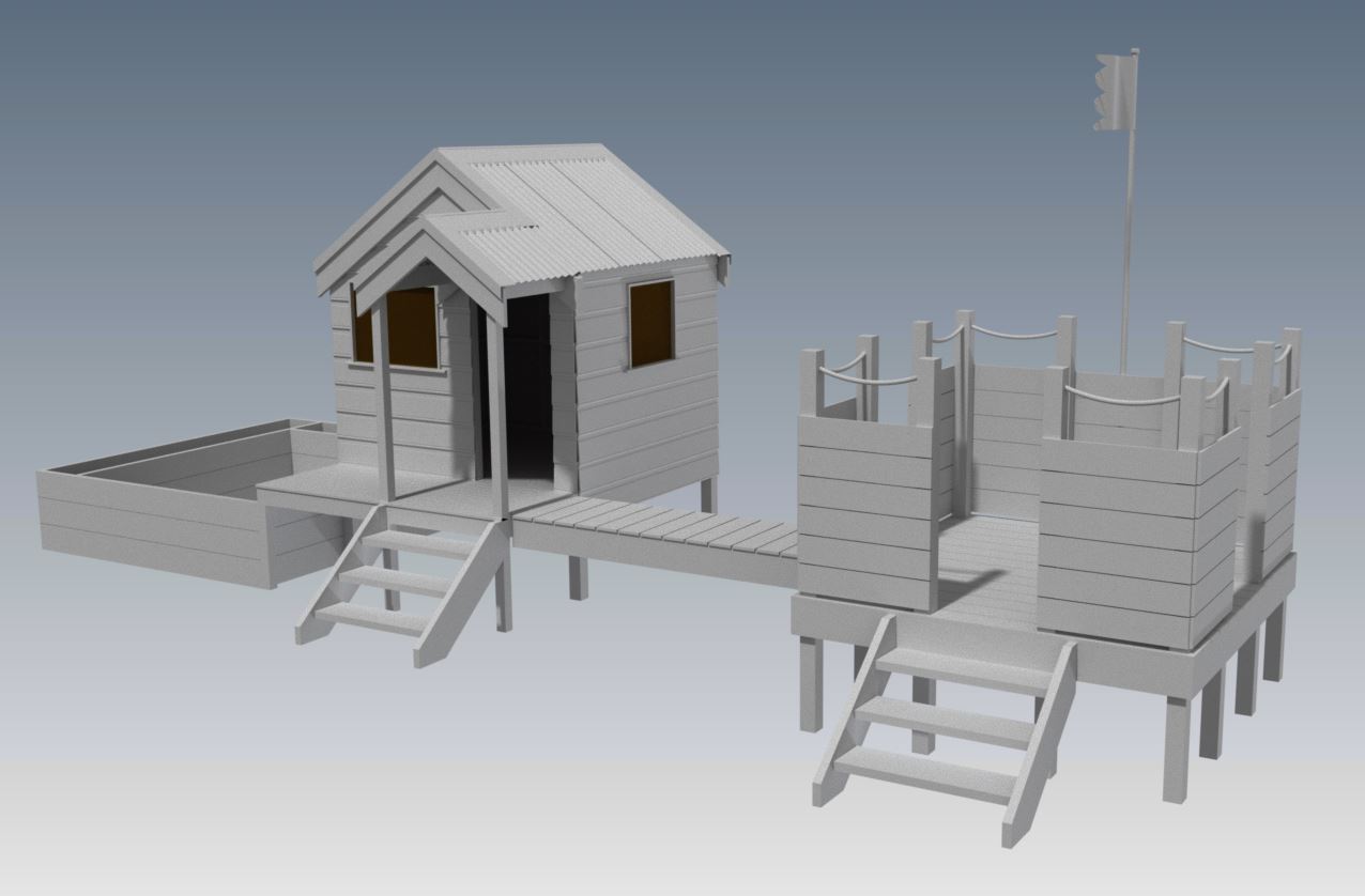 CUBBY HOUSE & FORT & SAND PIT COMBO - Build With Your Kids - Building ...