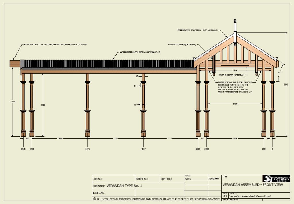TRADITIONAL TIMBER VERANDAH - FULL BUILDING PLANS 2D & 3D | eBay