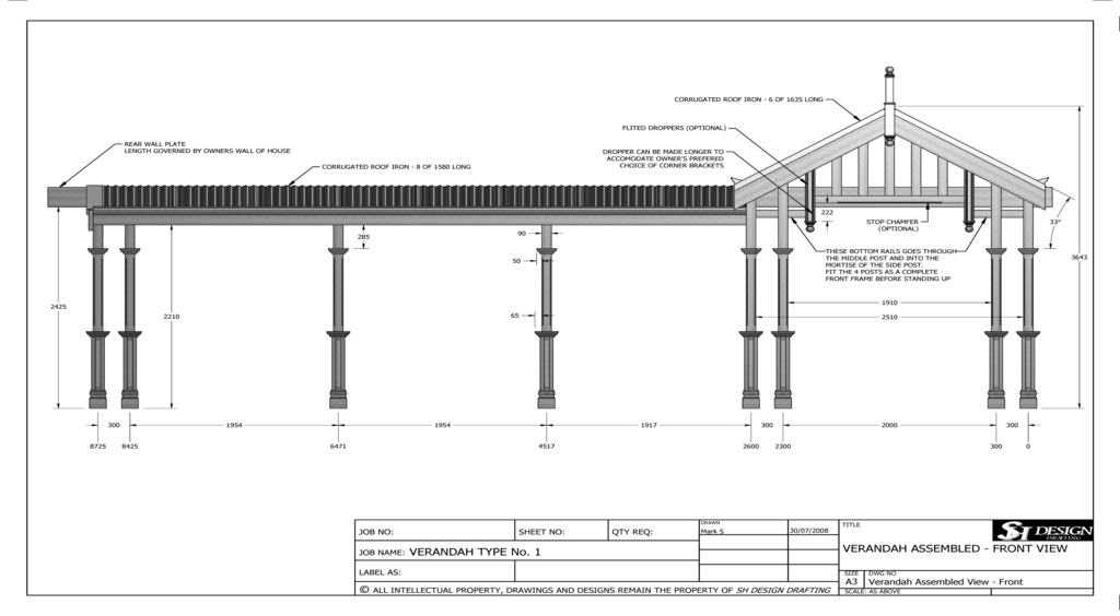 TRADITIONAL TIMBER VERANDAH - FULL BUILDING PLANS 2D & 3D | eBay